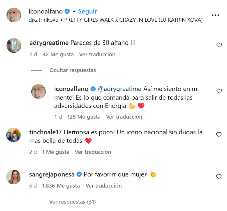 "Pareces de 30": La vedette Graciela Alfano causa sensación a sus 70 años con este baile - Mega