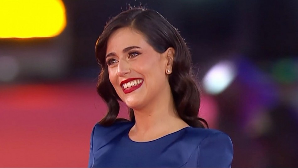 Macarena Ripamonti durante su paso por la Gala del Festival de Viña ...