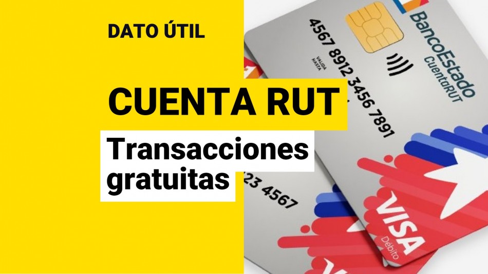 Cuenta RUT: ¿Qué transacciones son gratuitas? - Meganoticias