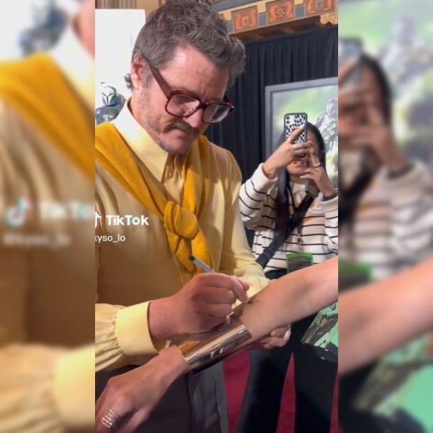 ¿Lo harías? Influencer fanática de Pedro Pascal se tatuó un autógrafo ...