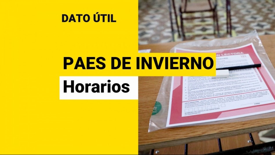 PAES de Invierno: ¿Cuáles son las fechas y horarios por prueba? - Meganoticias