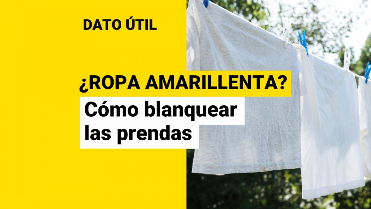¿Tu ropa blanca se puso amarillenta? 4 consejos caseros para blanquear ...