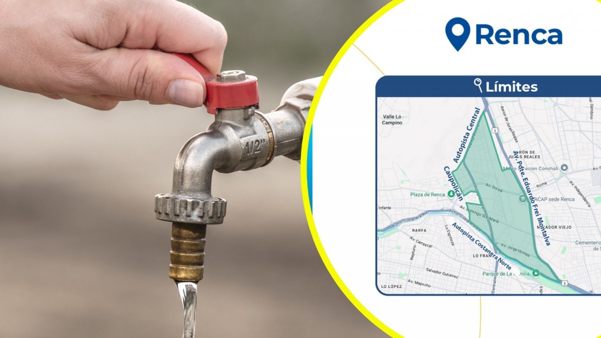 Megacorte de agua en la comuna de Renca: Revisa el mapa de las zonas ...